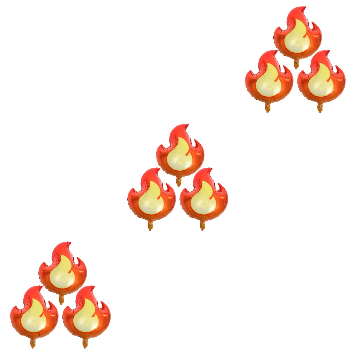 unbranded 9 pcs Large Flame Balloons Aluminum Foil Fake Campfire ...