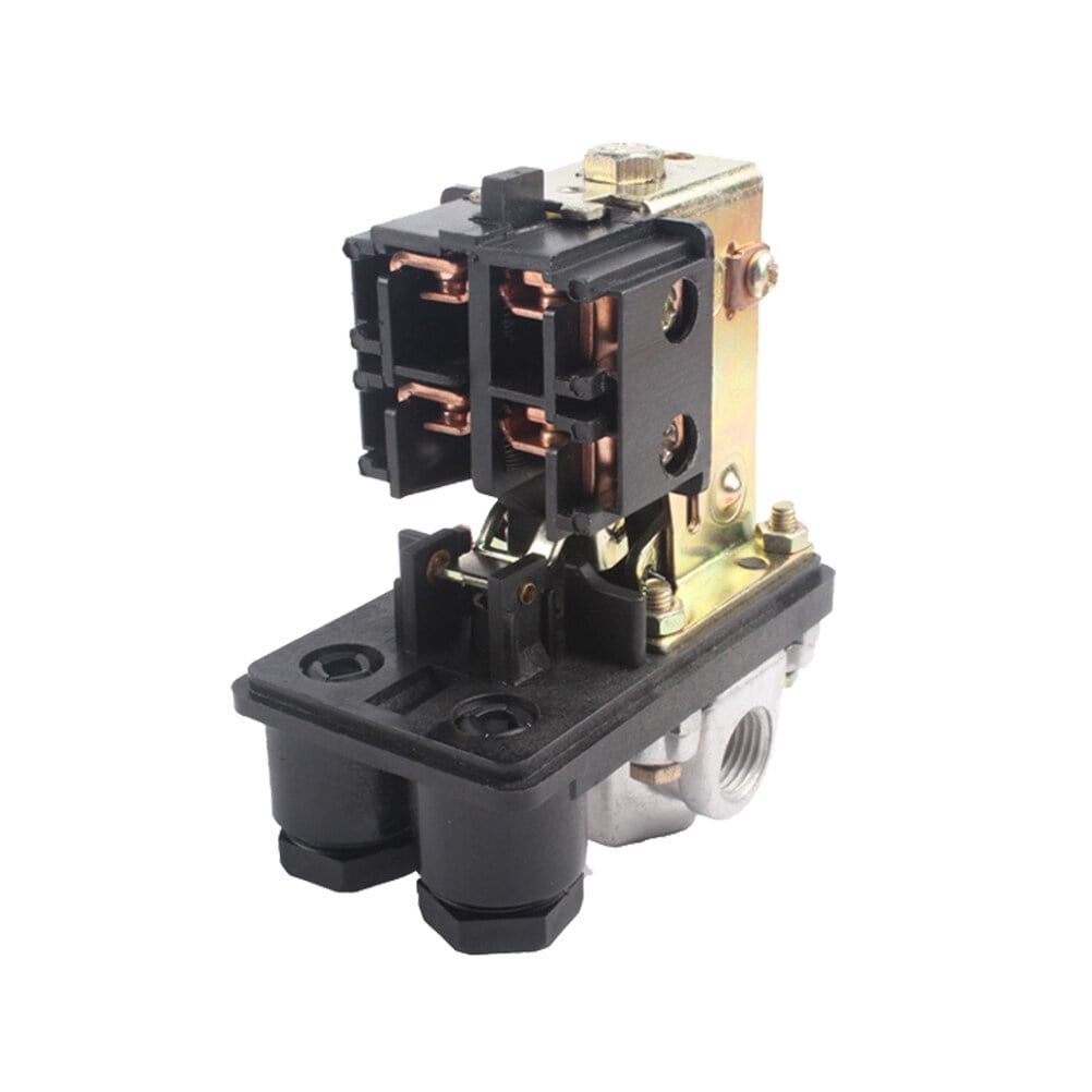 WHAMVOX Black Vertical Air Compressor with Four Ports and Pressure ...