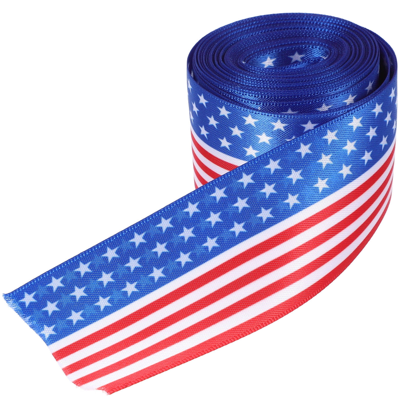 unbranded American Flag Ribbon 1 Roll Thick Fabric White for Box ...