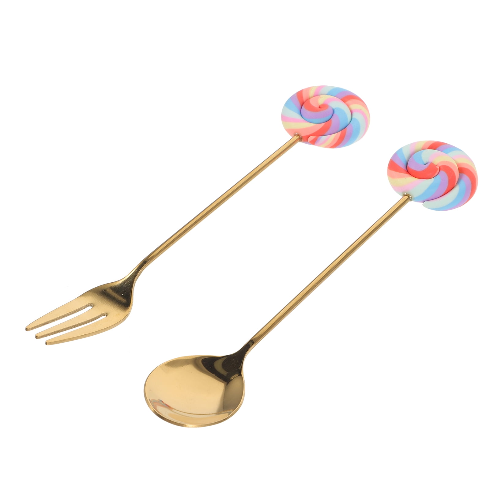unbranded Appetizer Cutlery Resin Handle Fork Spoon Lollipop - Walmart.com