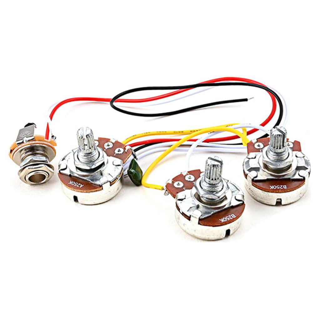 chidgrass Bass Wiring Harness 2 Volume Electric Guitar Accessories Wire ...