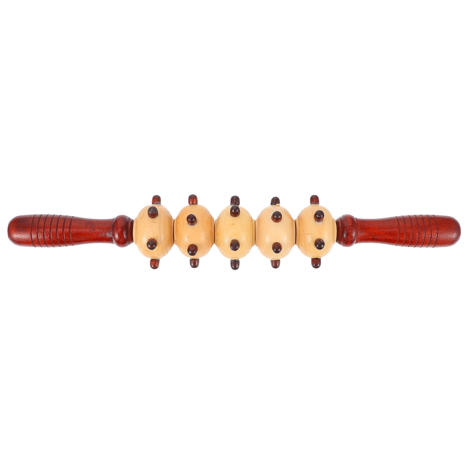unbranded Belly Fat Massager Roller Wooden Five-Wheel Tough Workout ...