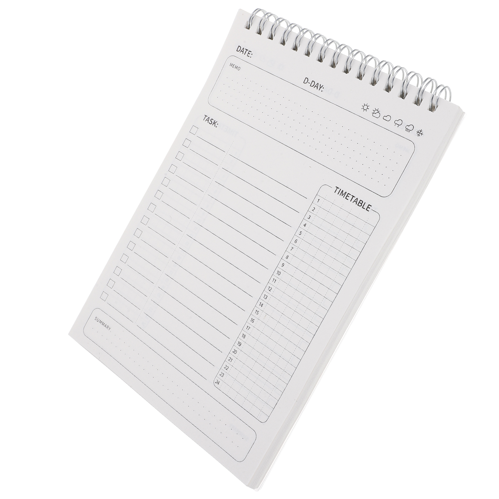SHOWERORO Weekly Task Planner Notepad White For Notebook Office Work ...