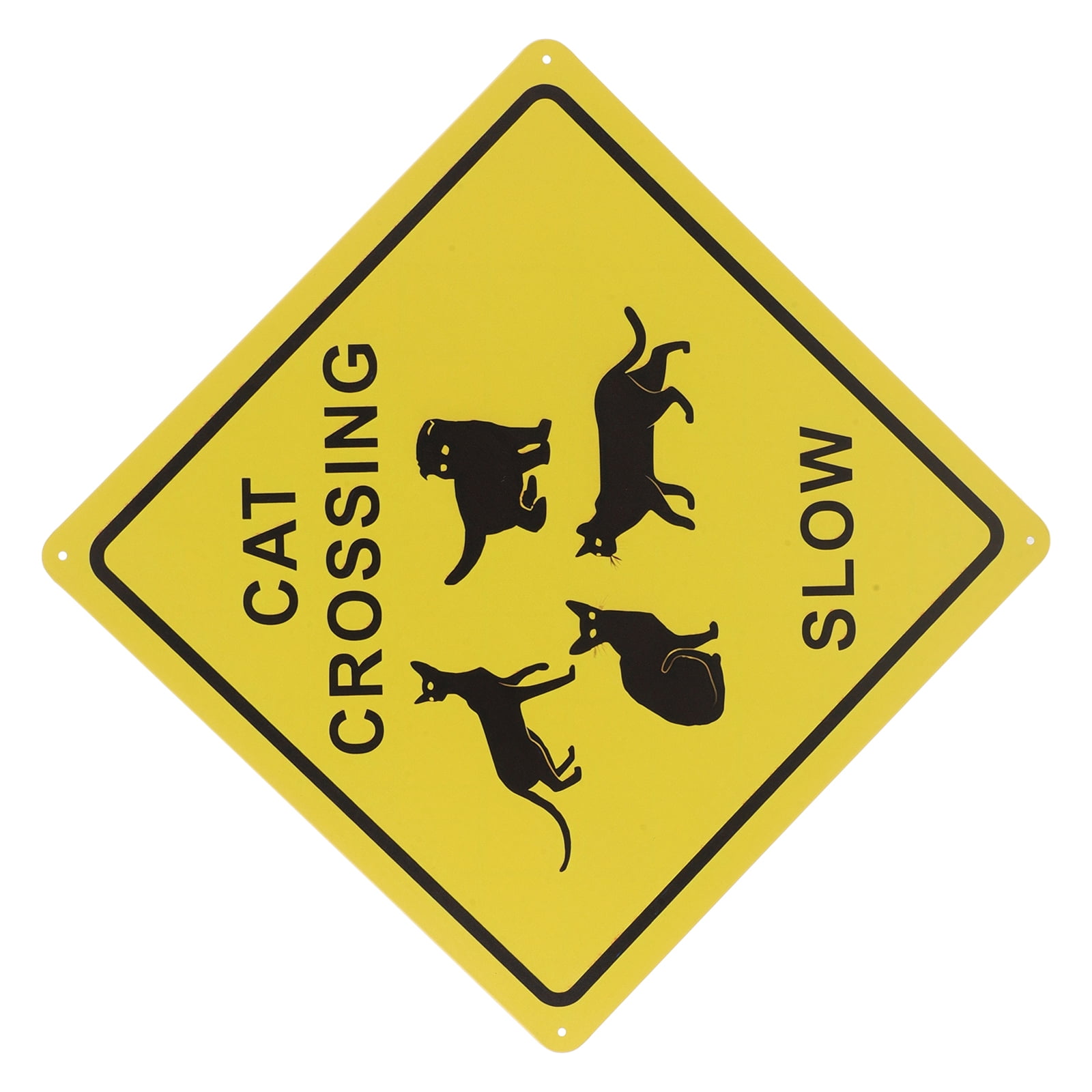 unbranded Cat Crossing Slow Sign Iron Cat Crossing Sign Restaurant Sign ...
