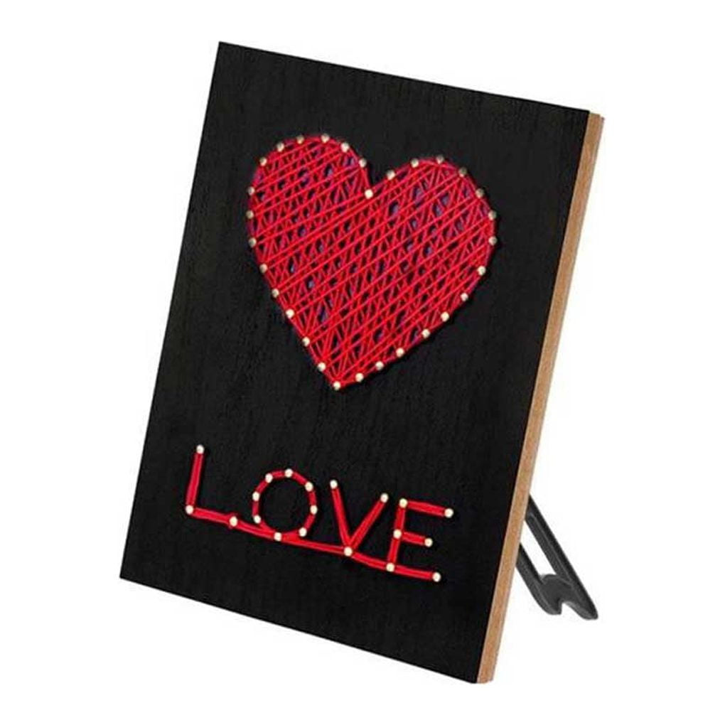 chidgrass DIY String Art Kit LOVE Winding Lines Lightweight Portable Painting Materials Kits ...