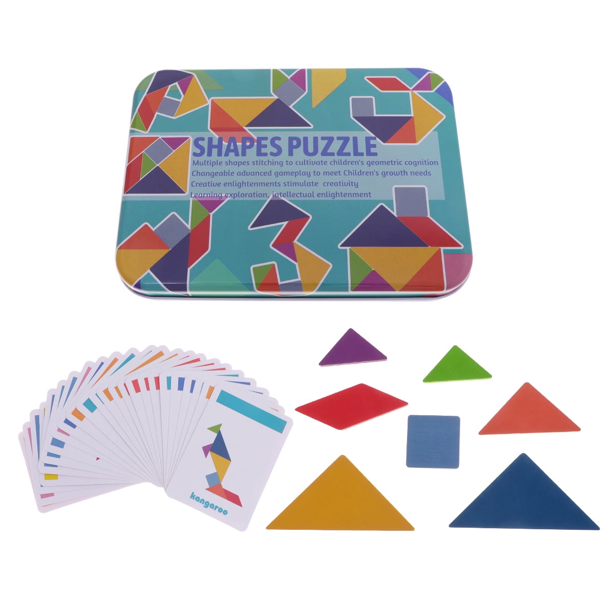 unbranded Delicate Children Tangram Wooden Puzzle Toys Tangram Toy for ...