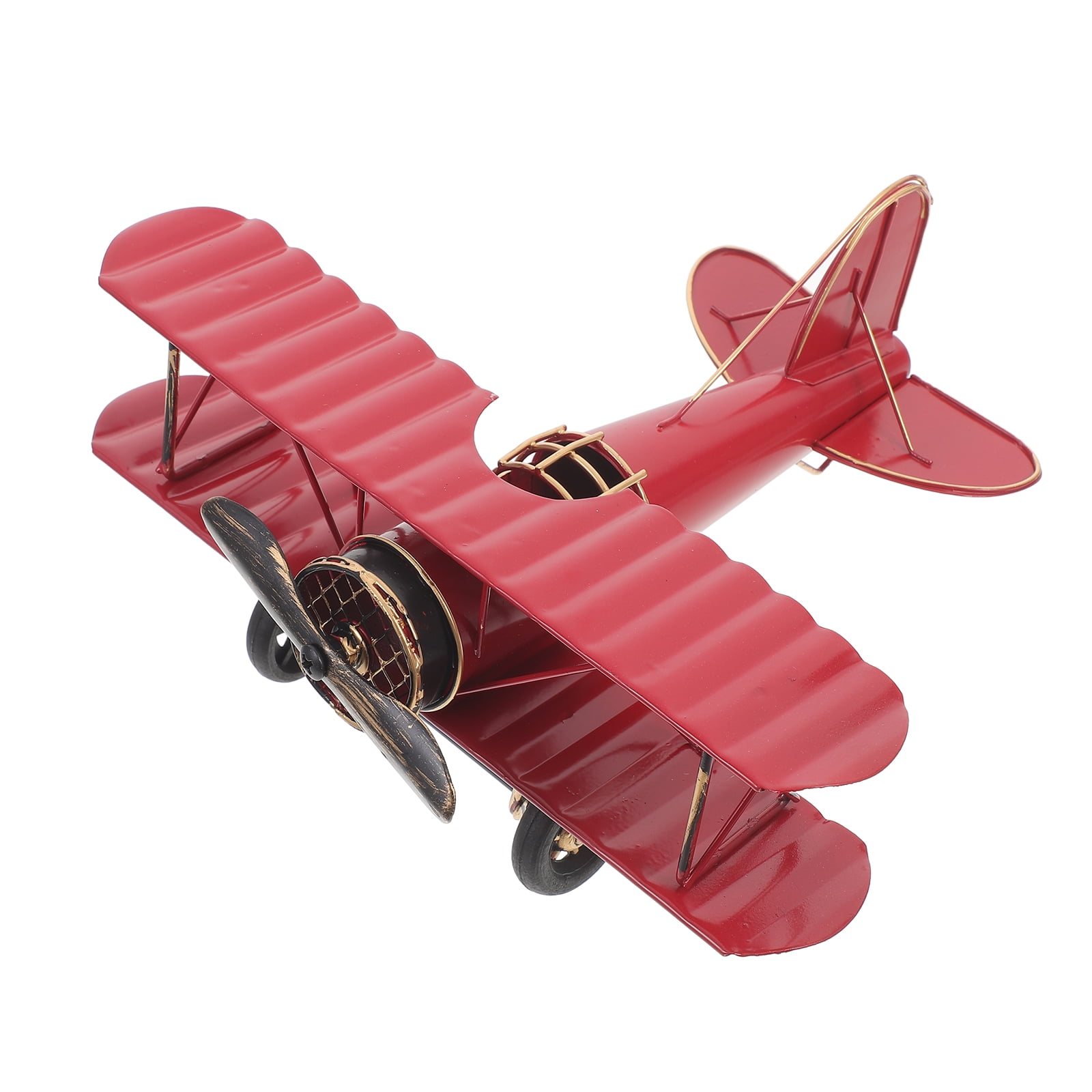KALLORY Vintage Airplane Models Biplane Shape Aircraft Model 1Pack For ...