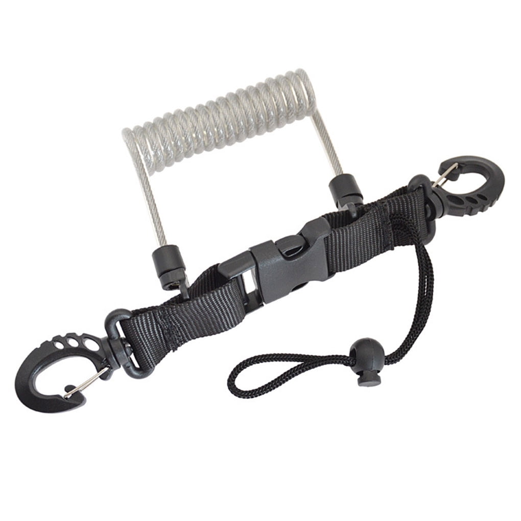 chidgrass Diving Flashlights Anti-lost Spiral Lanyard Stainless Steel ...