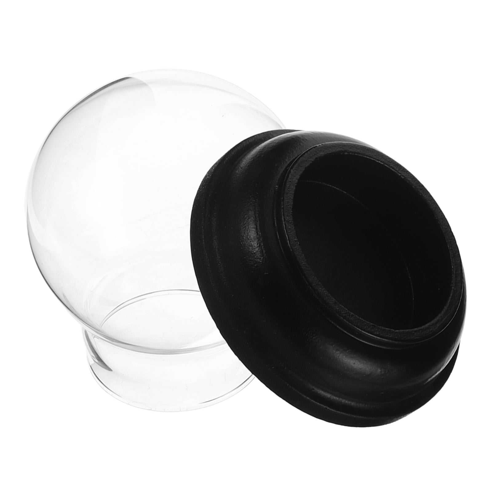 Transparent Glass Snow Globe Kit for DIY Home Decor Creative Black Empty Shells 2 Pieces ...