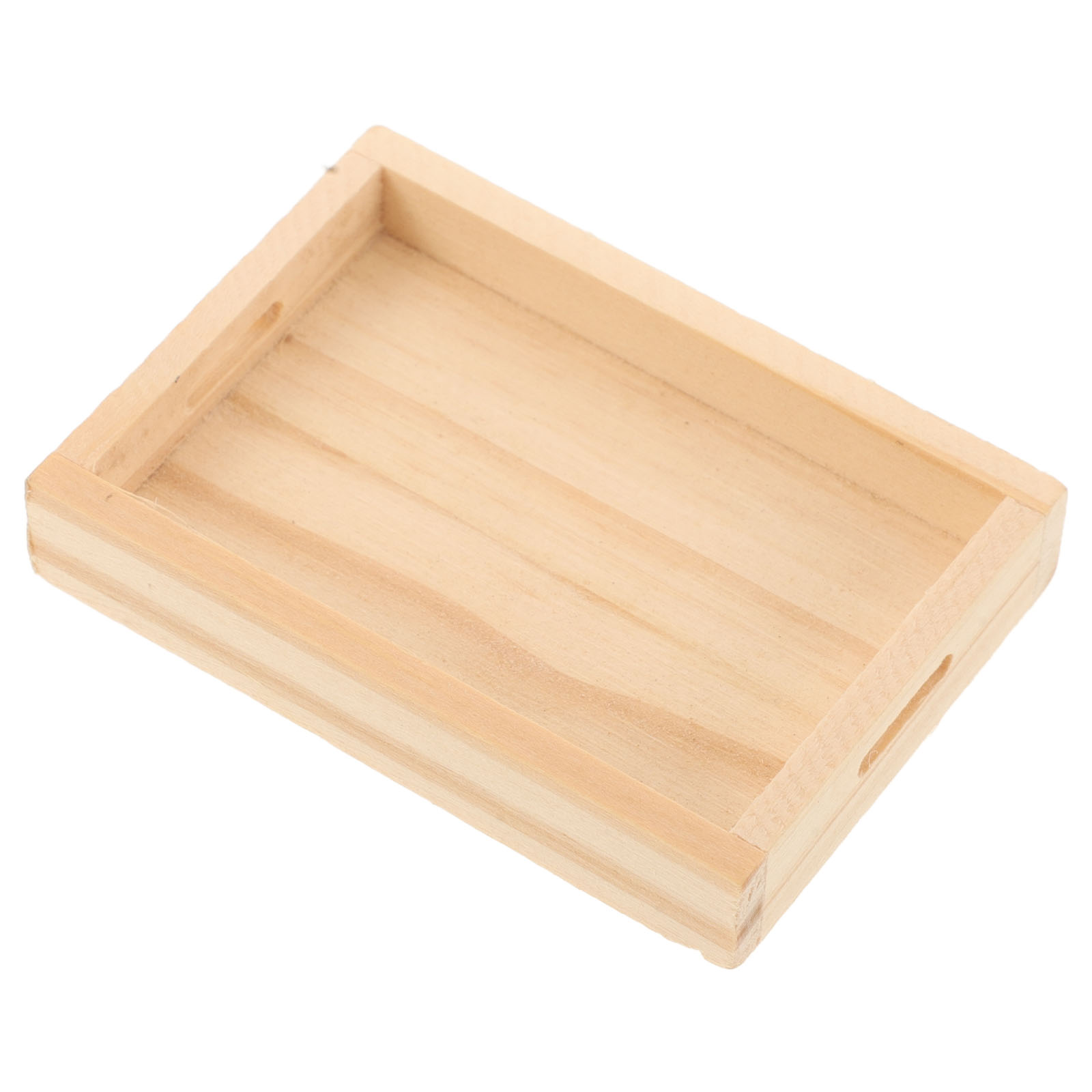unbranded Doll House Food Tray Miniature Wooden Food Serving Tray Mini ...