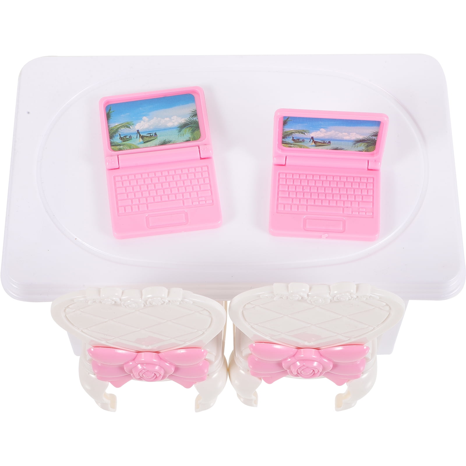 unbranded Doll Play House Toy Office Computer Desk Set 16cm Furniture ...