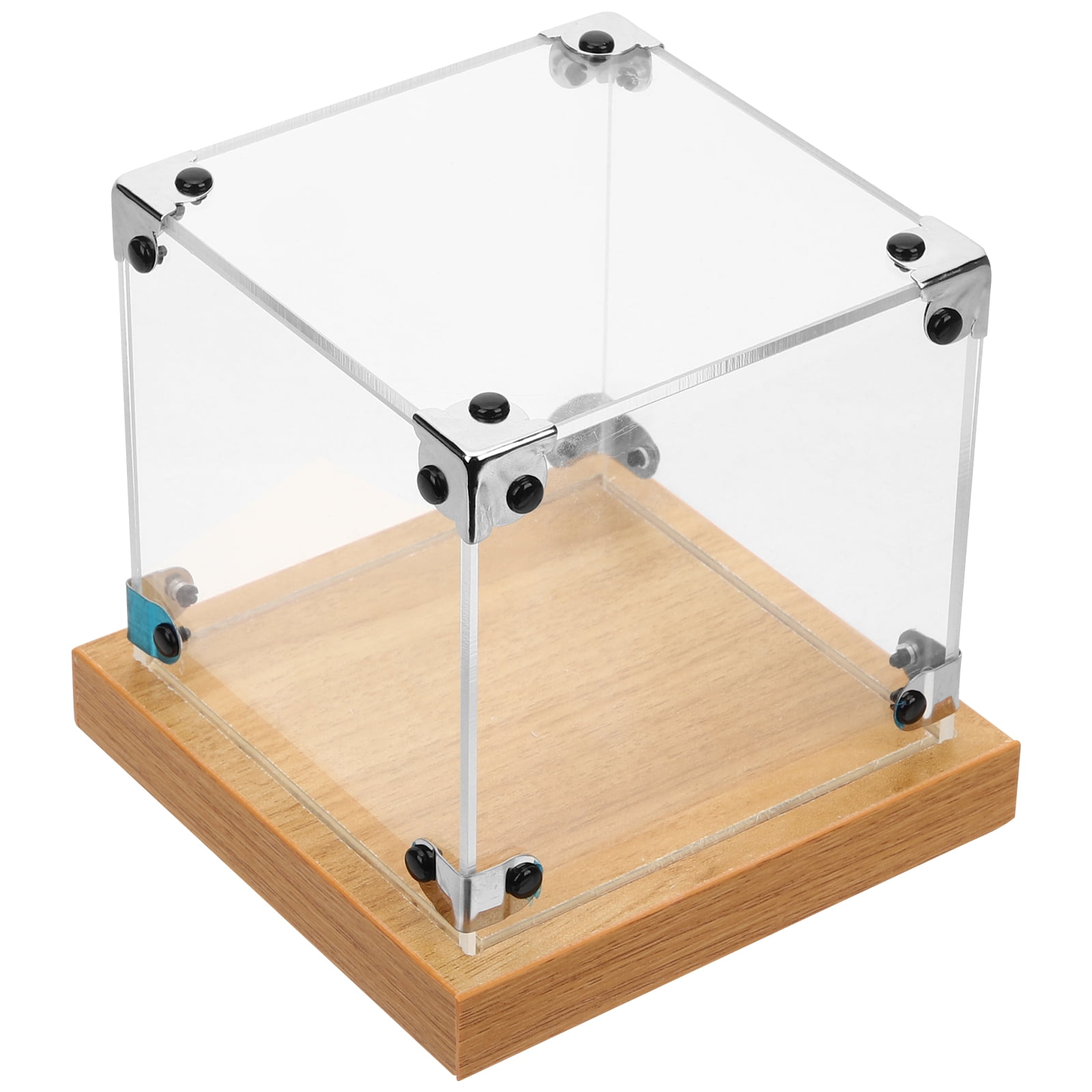 CRILSTYLEO Display Case Wooden Transparent 1Pack 3.93X3.93X3.93In ...
