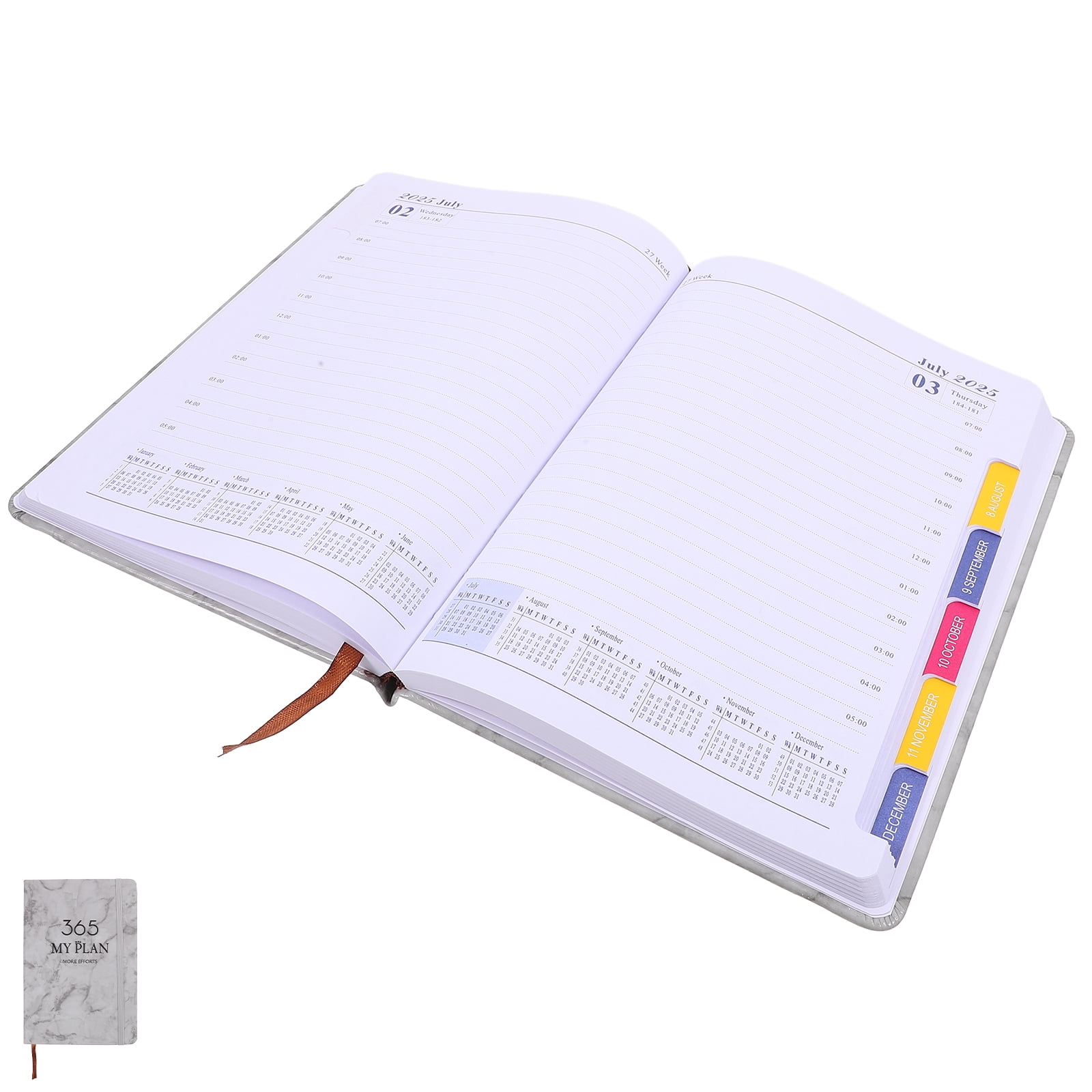 unbranded English Diary 2025 Day Per Page Daily Planner Office Work ...