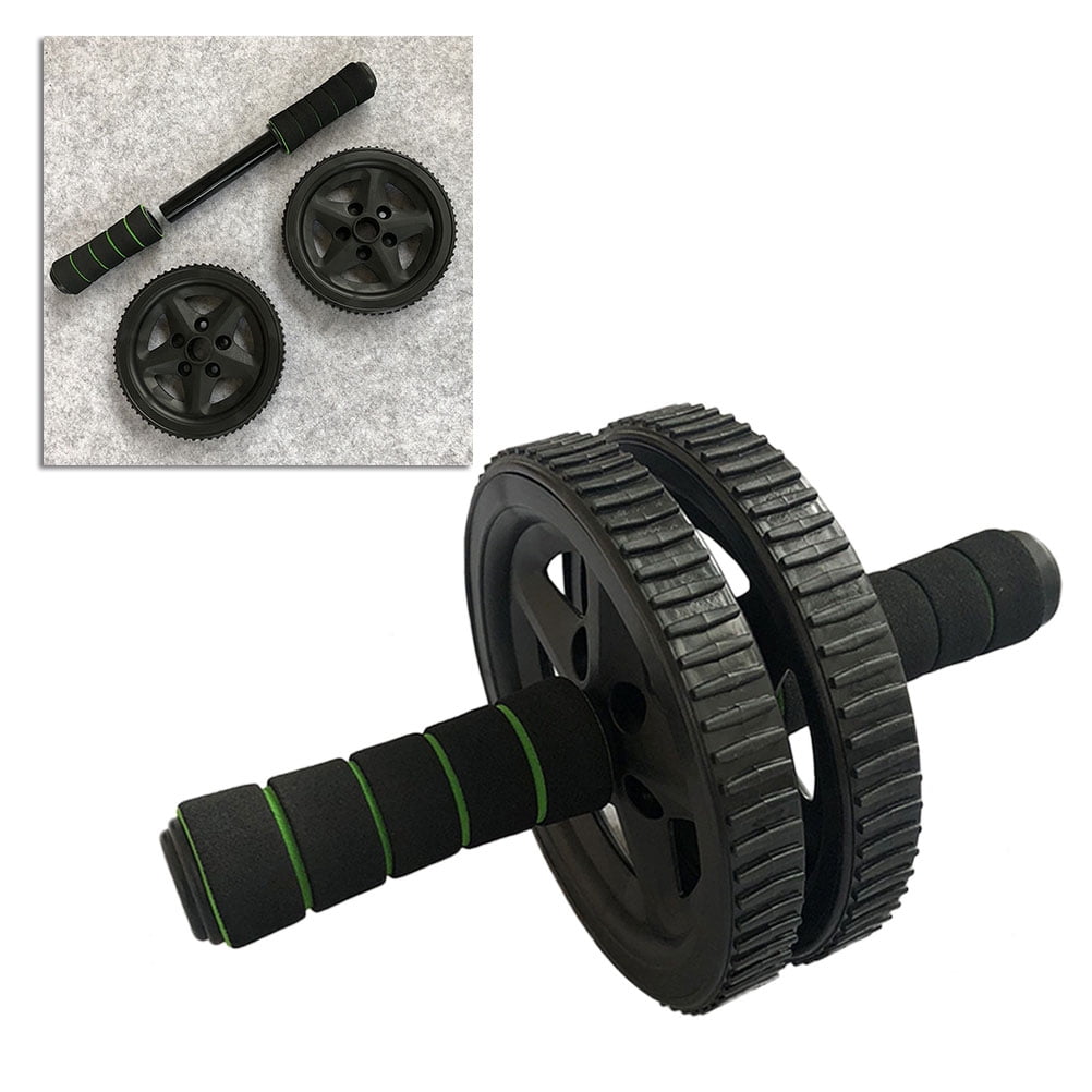 unbranded Exercise Ab Wheel Roller Non-slip Sponge Handle Dual Wheels ...