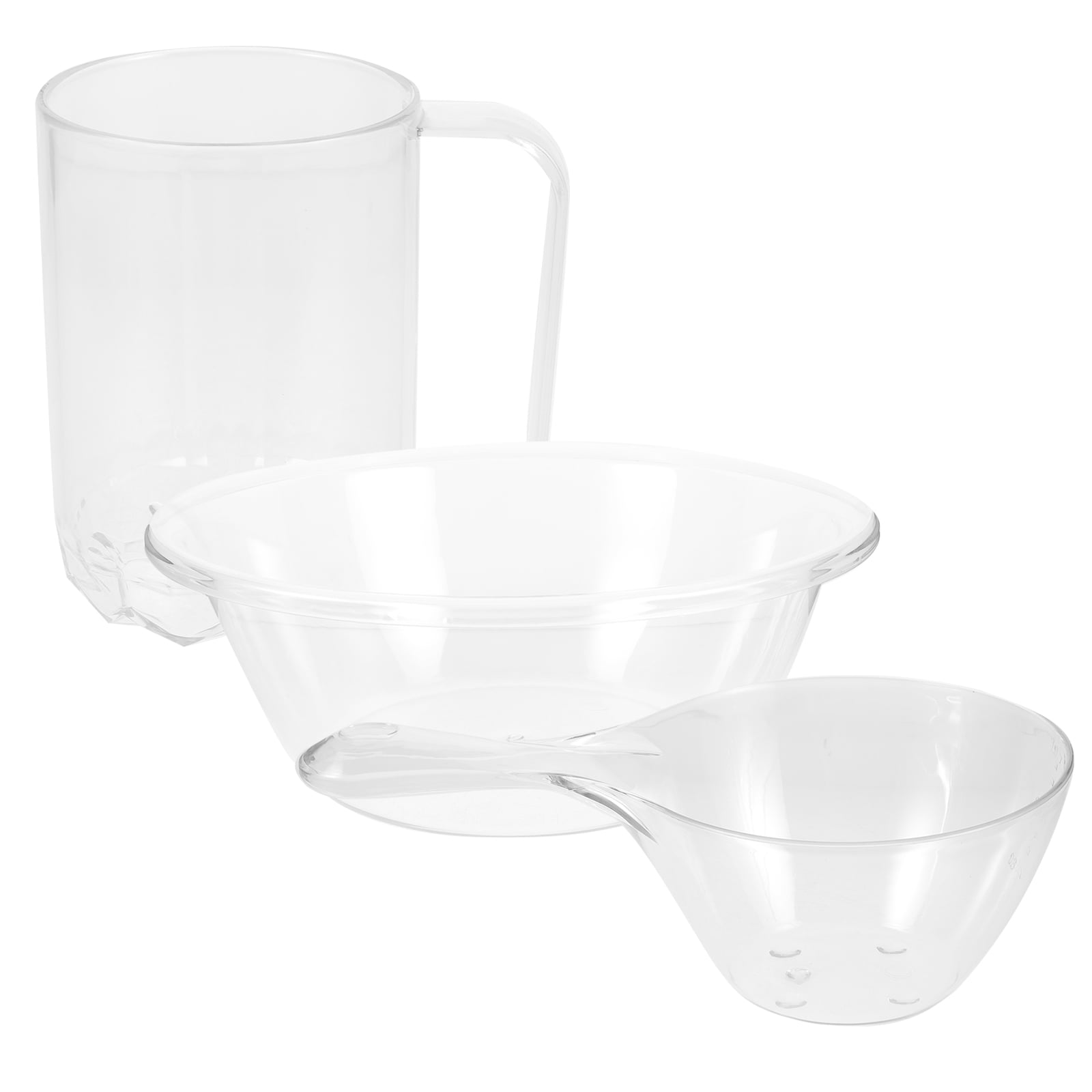 WEUVEB Round Washing Basin Transparent For Women 1 Set 12.58x12.58in ...