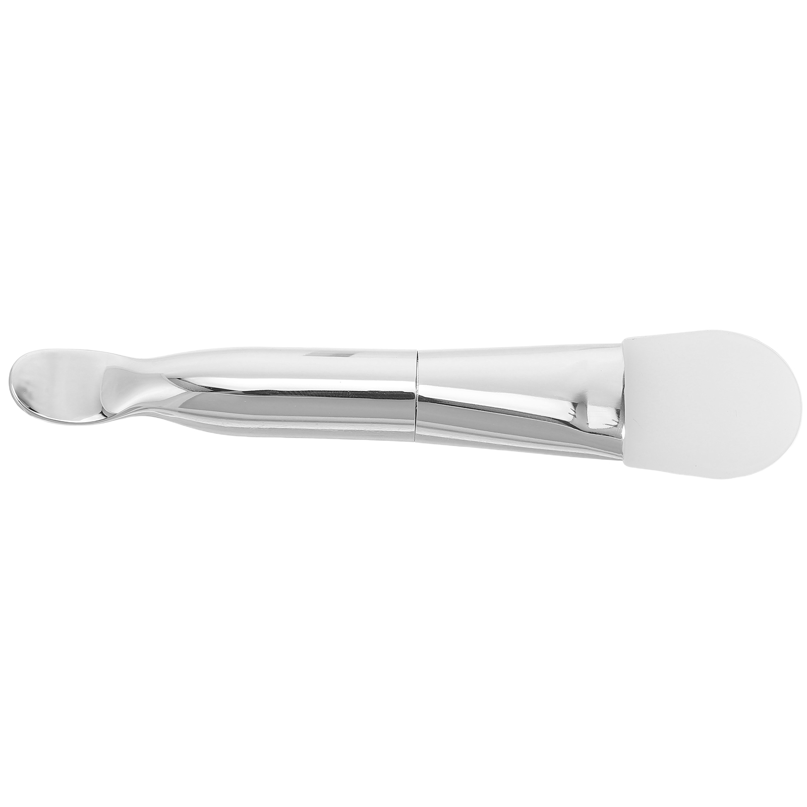 unbranded Face Brush with Spatula Shape Silver Silicone and Aluminum ...