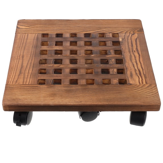 unbranded Flower Pot Tray Square Pots Outdoor Planter Base with Wheels ...