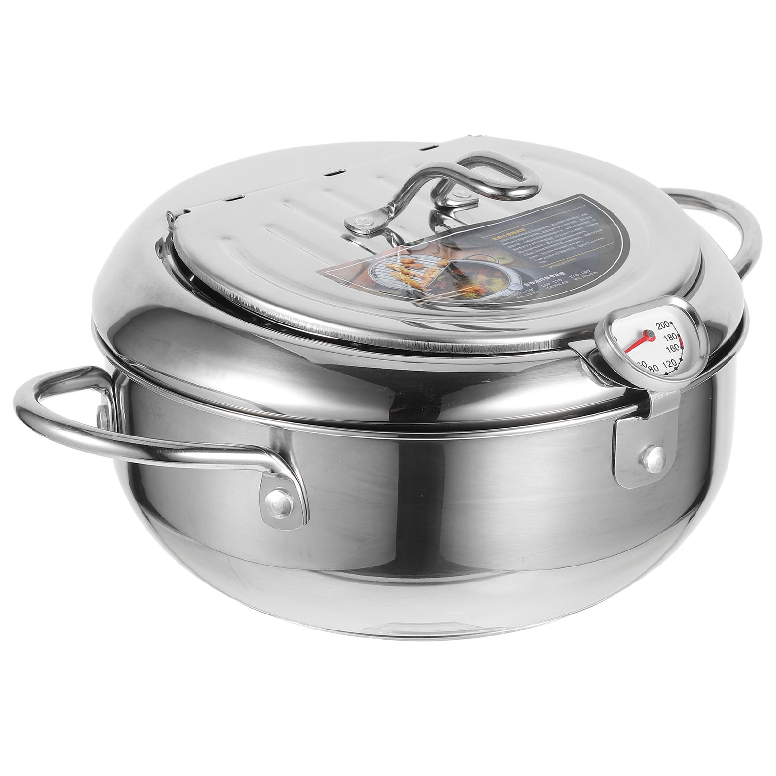 unbranded Fryer Rice Cooker Small Pan Nonstick Frying Deep Pot Golden ...