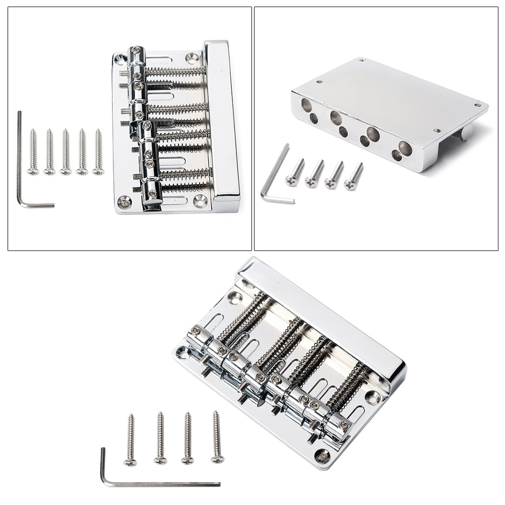 unbranded GA1007 Metal 4 String Bass Bridge Vintage Style Bridge for ...