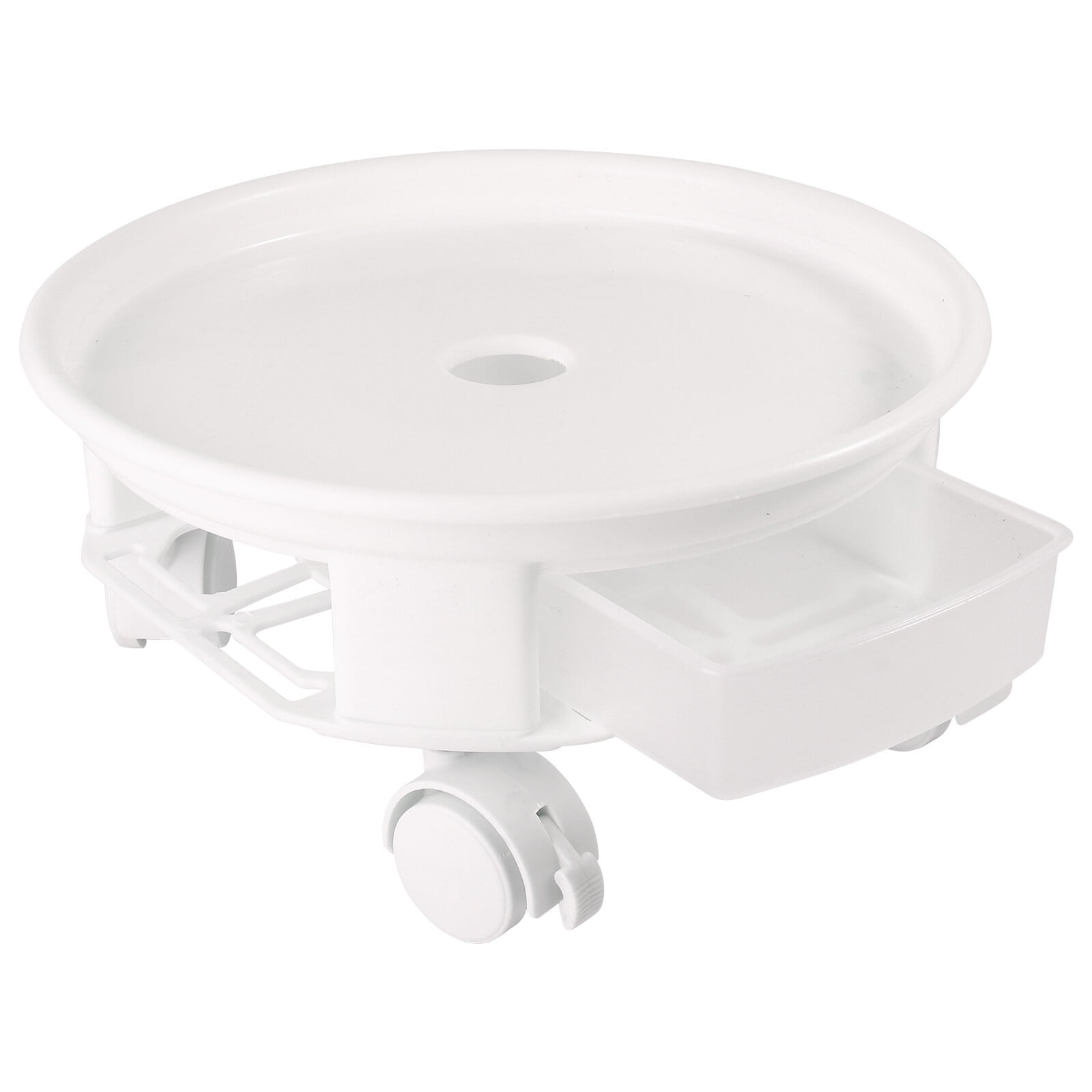 MLINS Movable Flowerpot Tray with Smooth Wheels for Plant in White ...