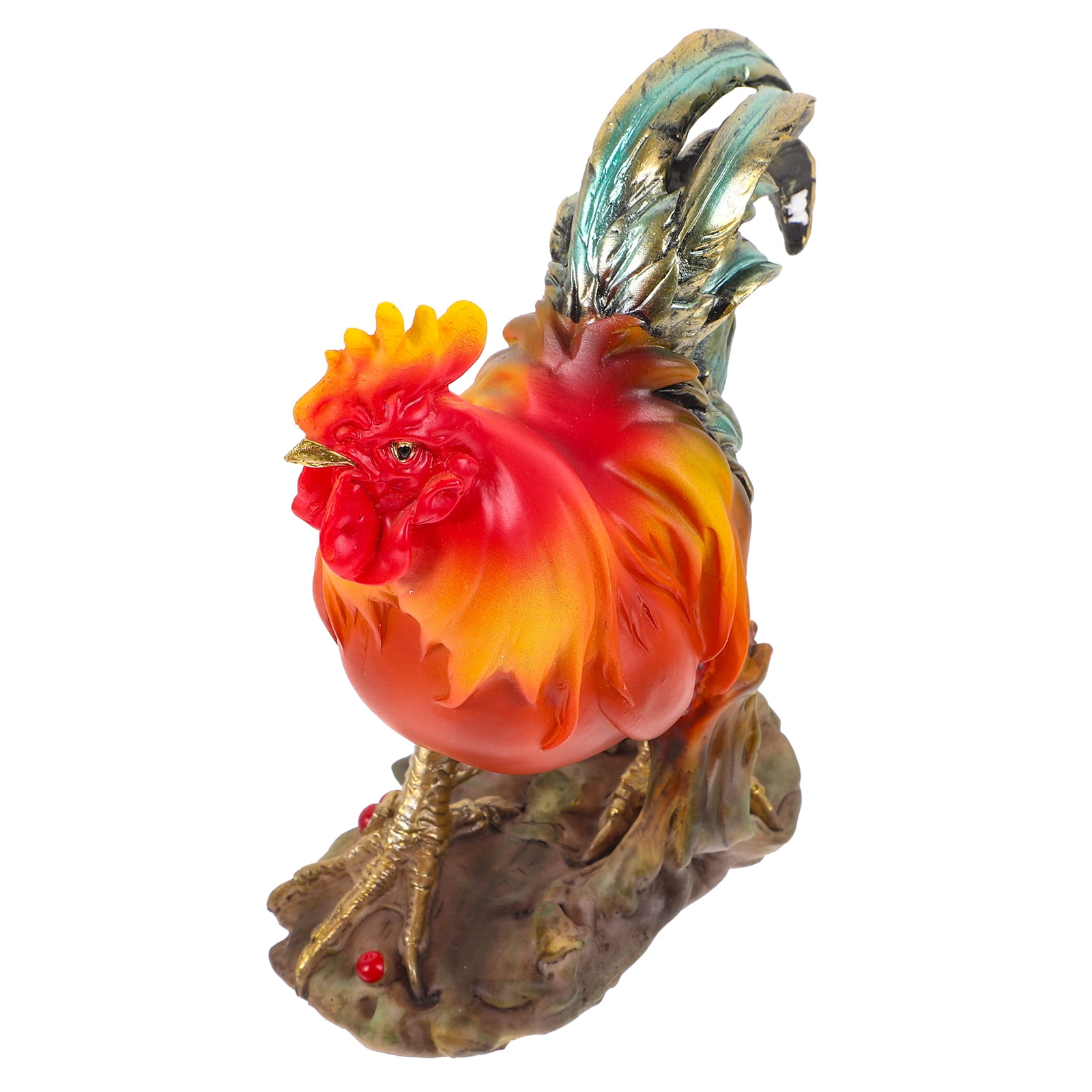 unbranded Garden Rooster Figurine Realistic Rooster Statue Simulation ...