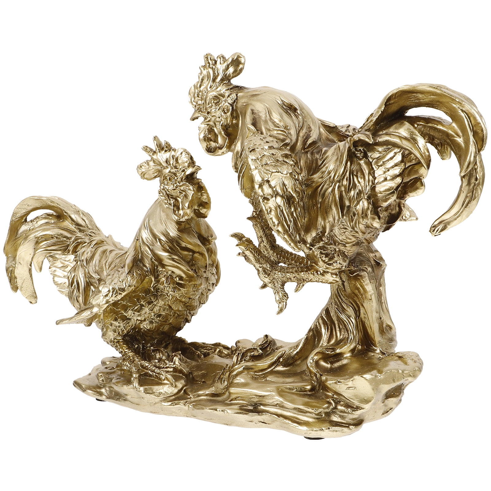 unbranded Garden Rooster Figurine Realistic Rooster Statue Simulation ...