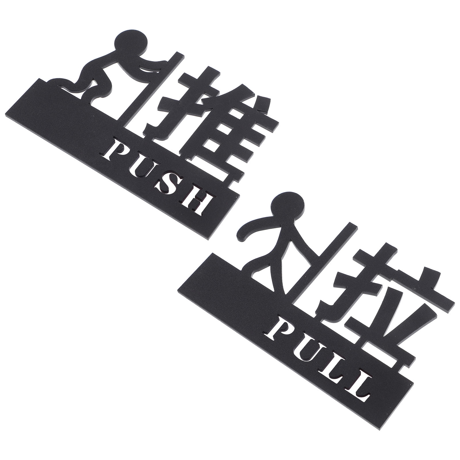 unbranded Glass Door Sign Push Identification Clear Open Hanger Office ...