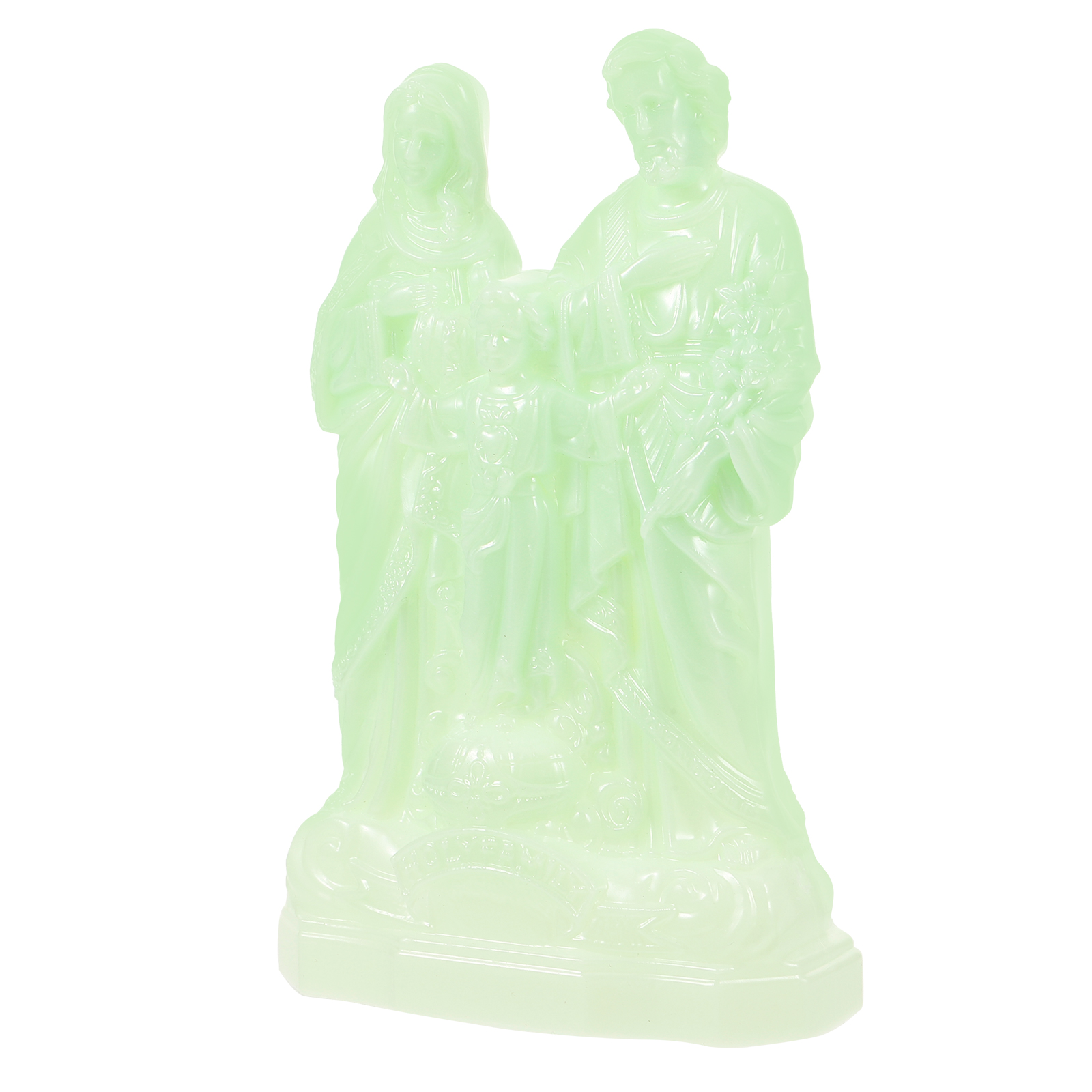 unbranded Glow in The Dark Statue Imitation Jade of Holy Family Jesus ...