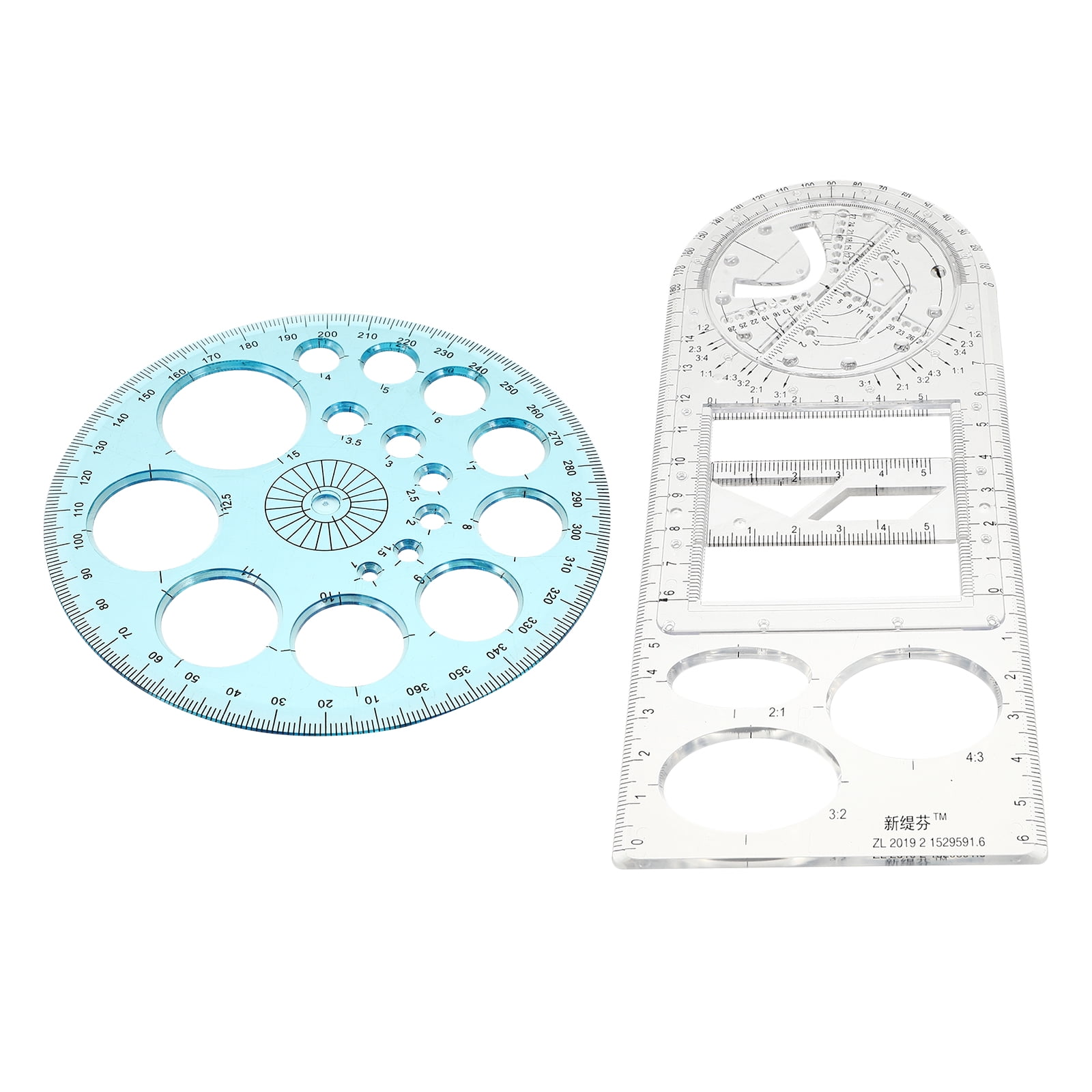 unbranded Grids Drawing Ruler Mathematics Ruler Student 20.4X8.4X0.5CM ...