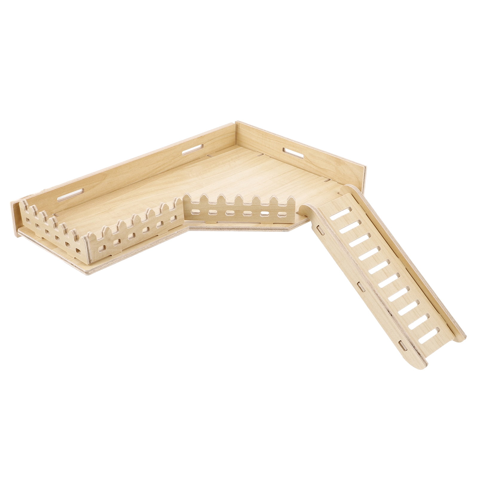 unbranded Hamster Solid Wood Base Cage Platform with Ladder Ladders ...