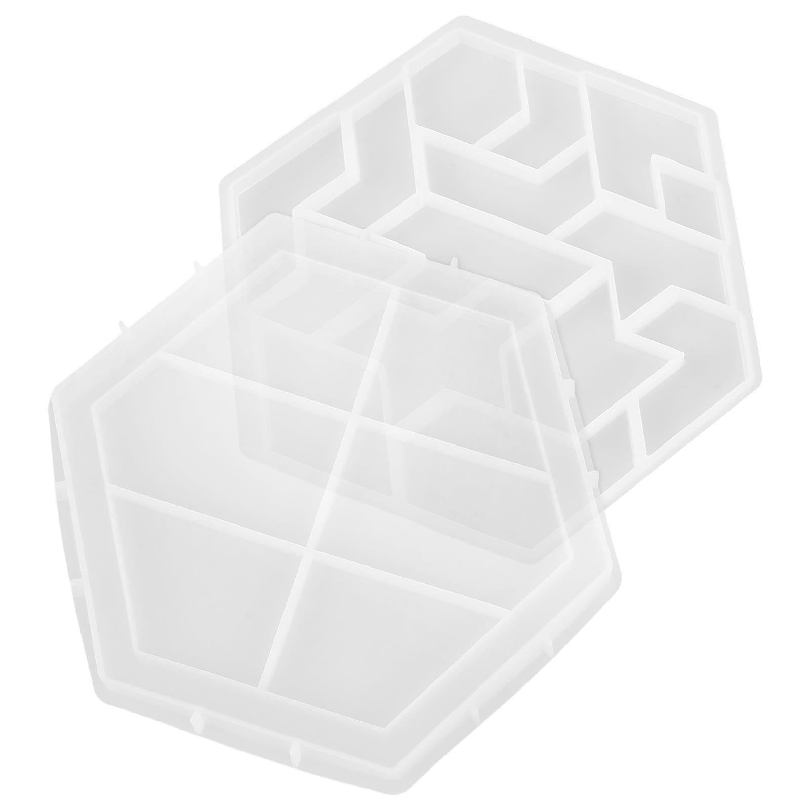 unbranded Hexagon Silicone Mold Puzzle Resin Molds Fondant Molding Tray ...