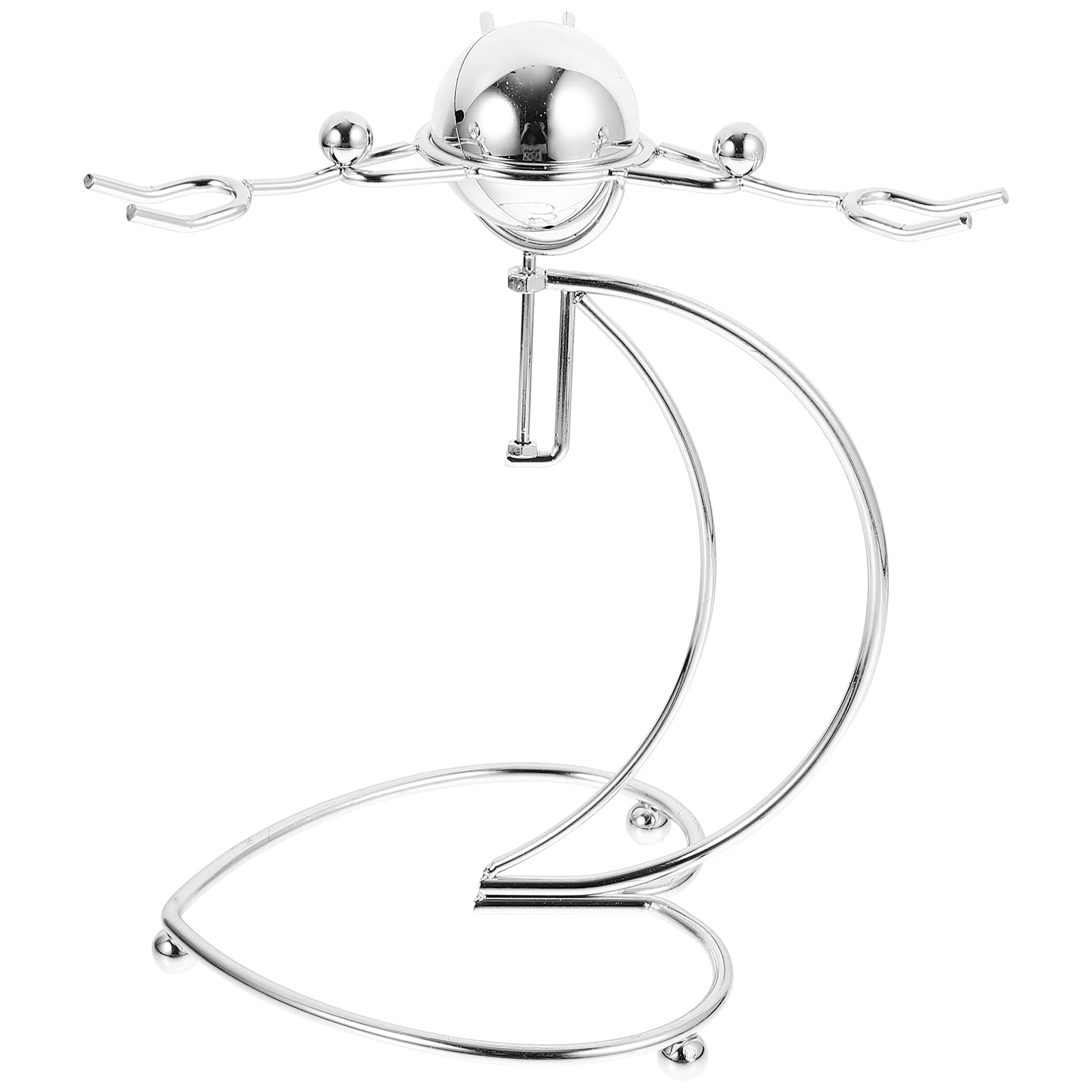 unbranded Iron Person Statue Metal Balance Toy Desktop Ornament Physics ...