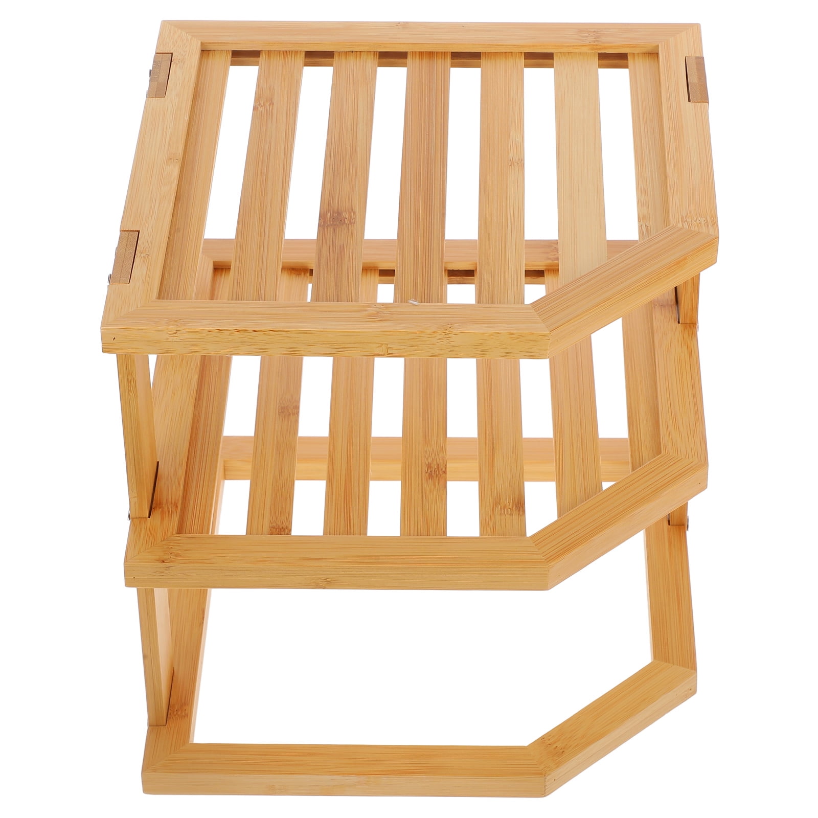 WEAVILUX Dish Dryer Rack Drying Rack Beige Bamboo 1Pack Space-saving ...