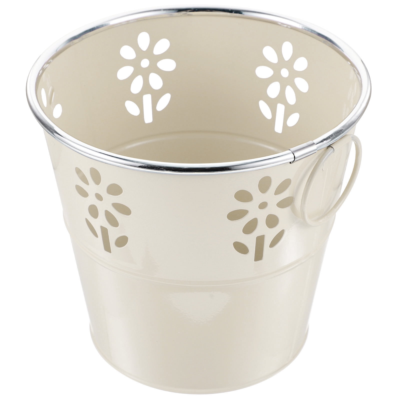 unbranded Hanging Basket Tin Flower Pot Hollow Bucket Sturdy - Walmart.com