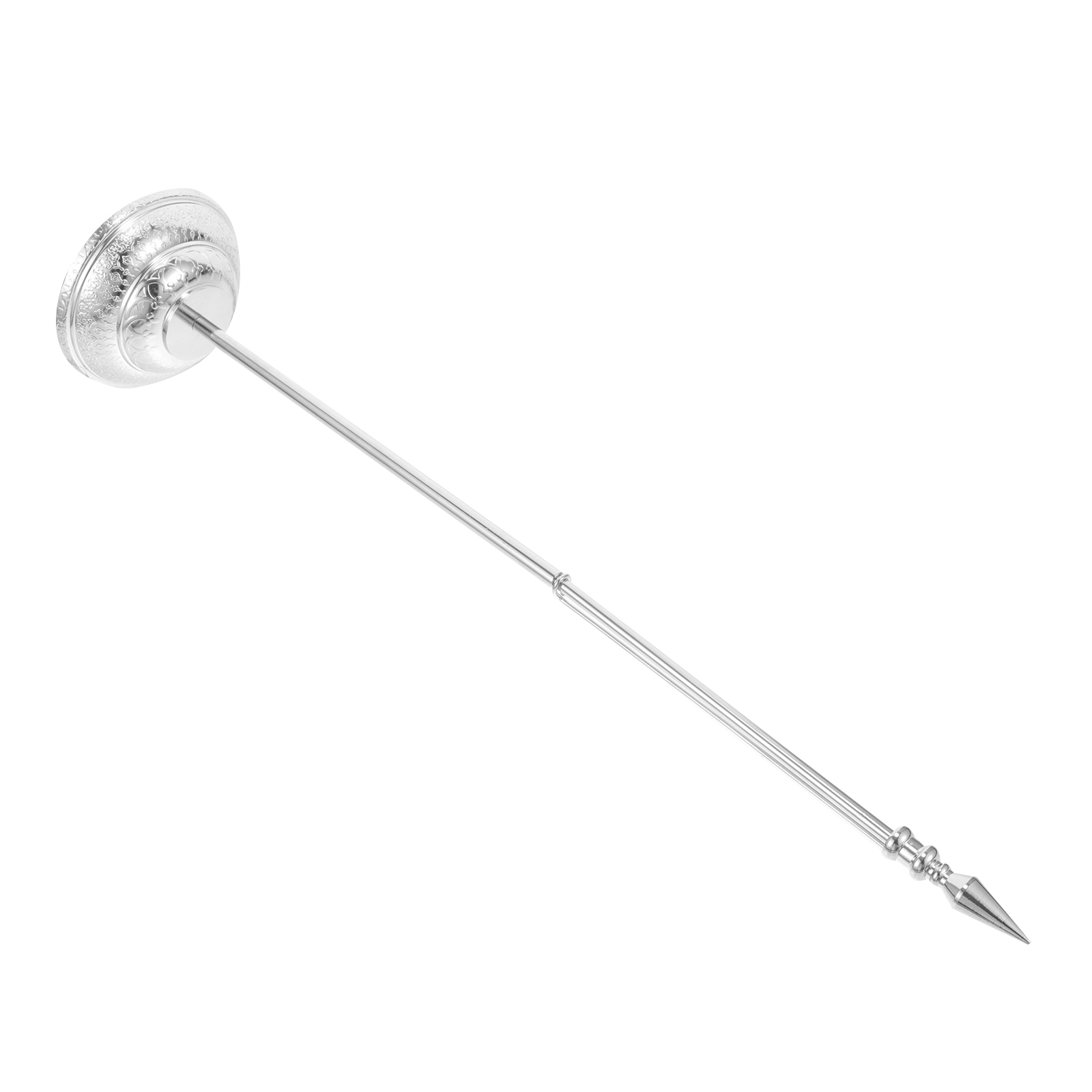 Sturdy Metal Flagpole Holder for Desktop Display Silver Color with ...