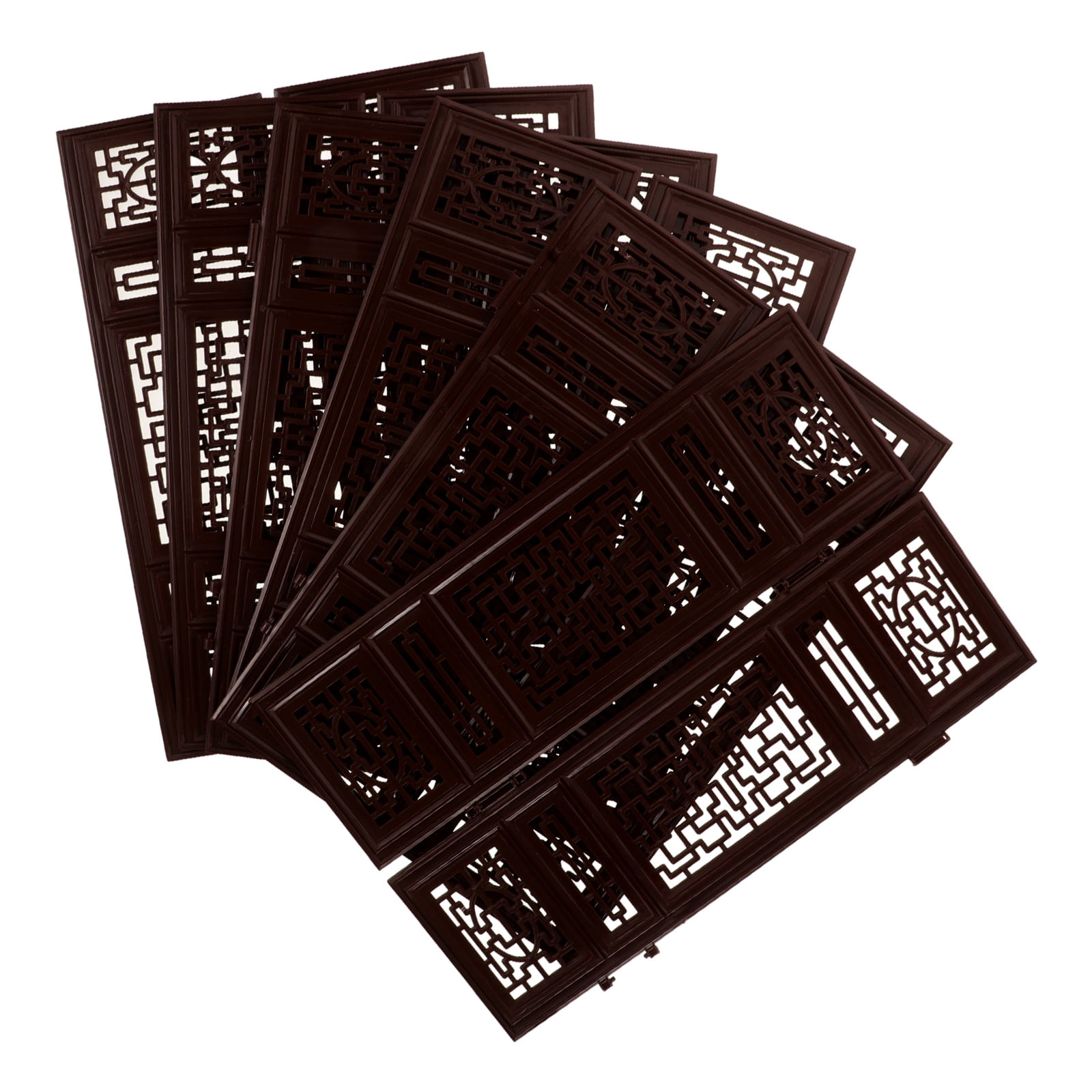 unbranded Mini Antique Screen Room Divider Miniature Desktop Door Model ...