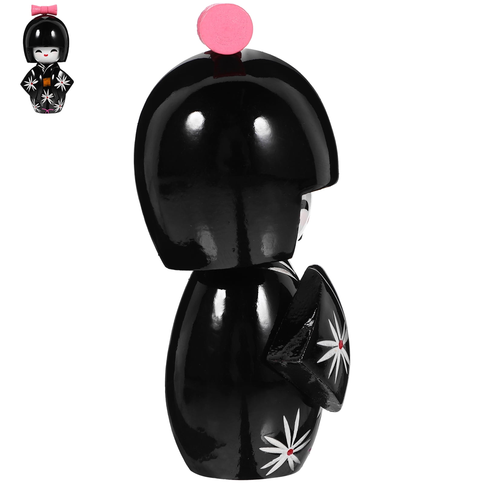 unbranded Mini Geisha Figurine Stuffed Animal Kimono Wooden Doll Travel ...