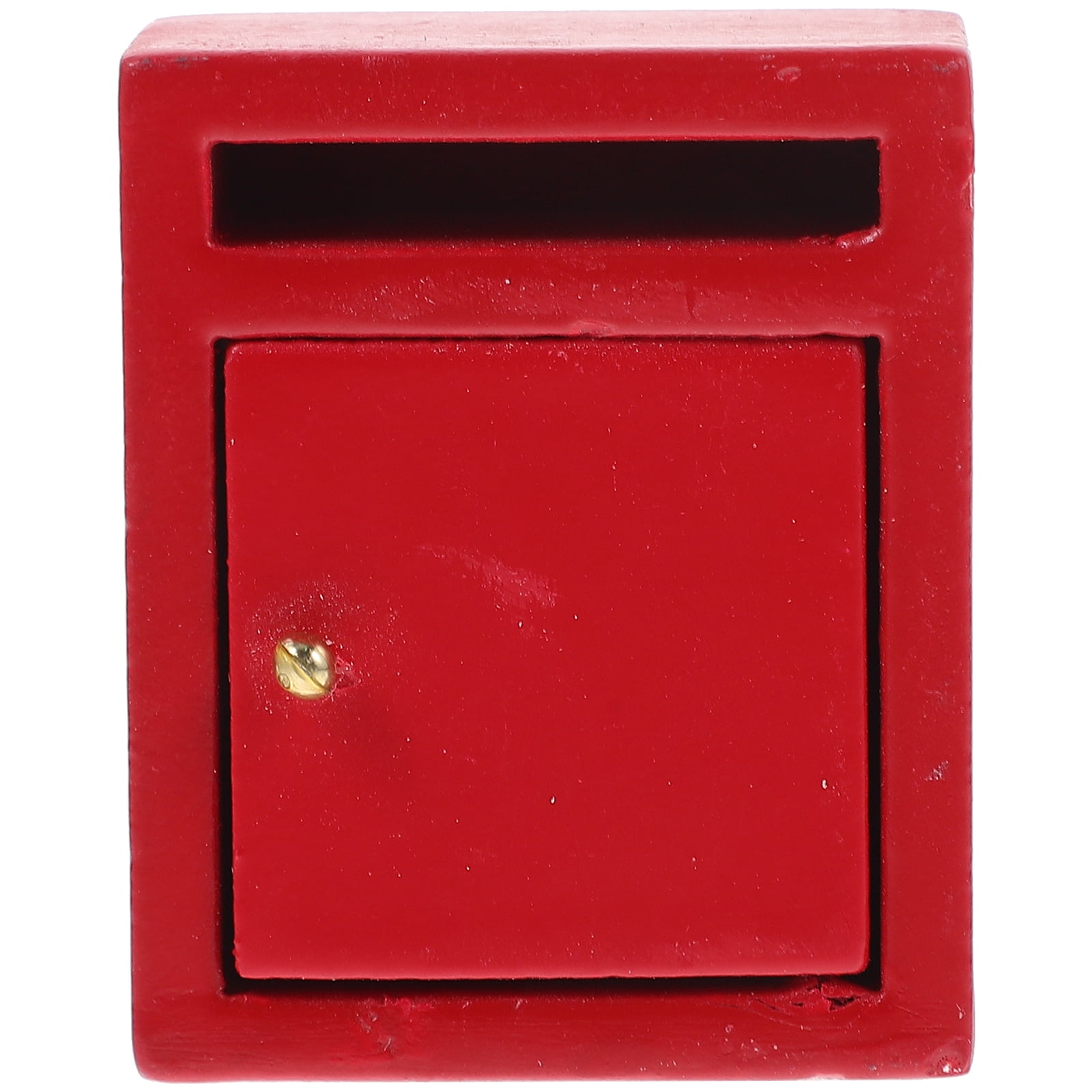 unbranded Mini House Mailbox Decor Wooden Mailbox Statue Miniature ...