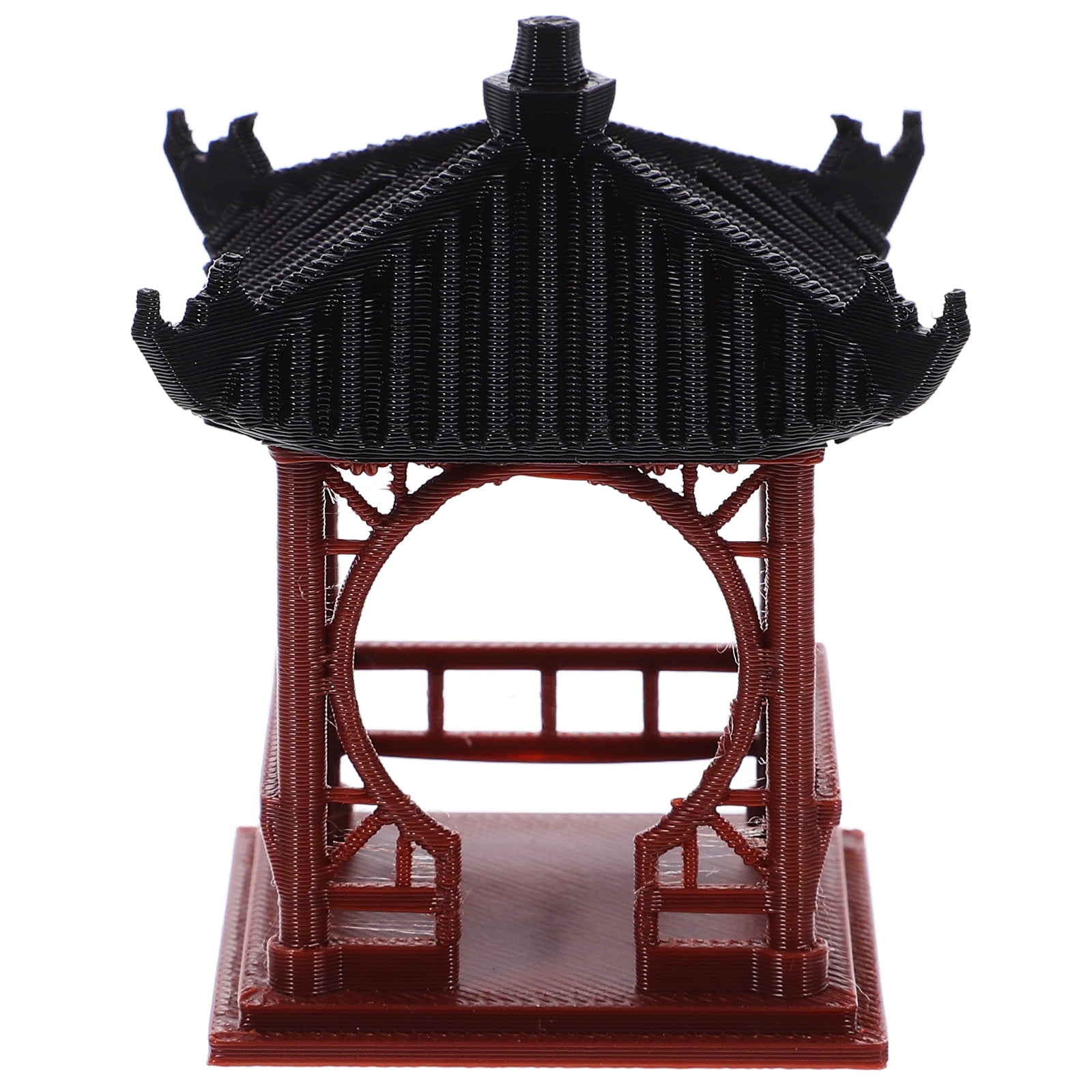 unbranded Miniature Pavilion Statue Decor Mini Pavilion Figurine Garden ...