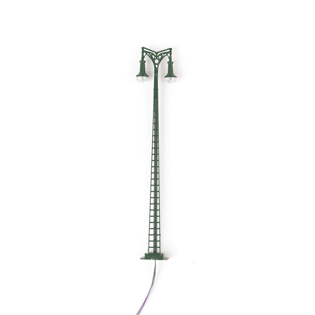chidgrass Model Train Lamppost with Ladder Courtyard Decorations LED ...