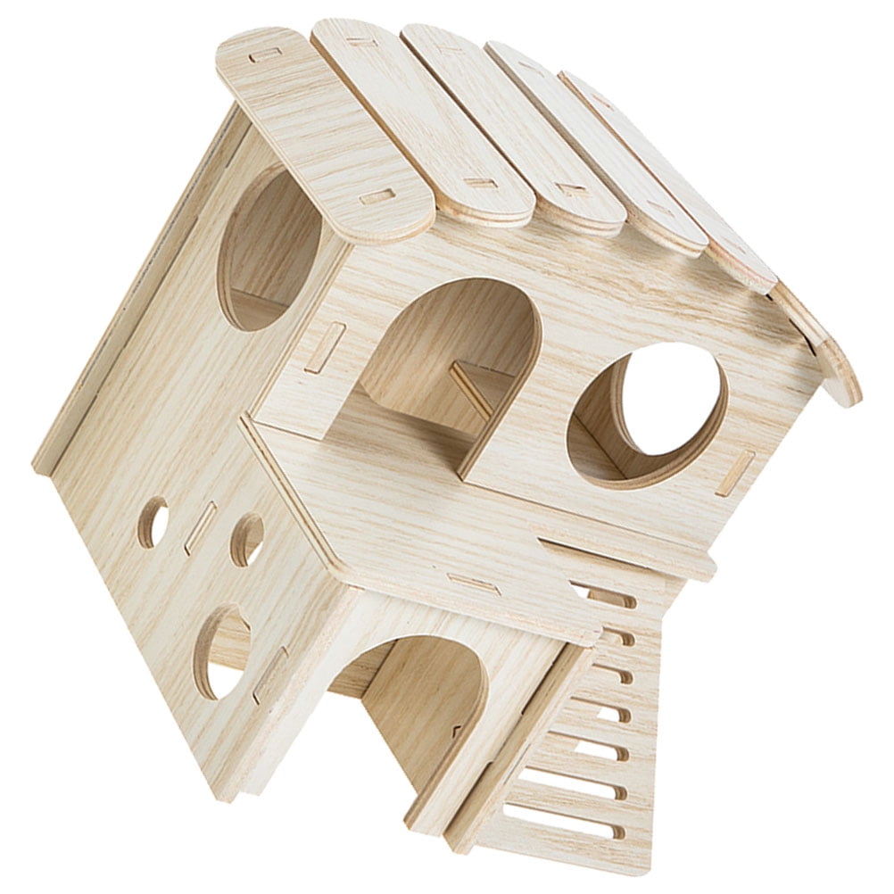 unbranded Multi-storey Small Animal Mechanism Wooden House Ramp Hamster ...
