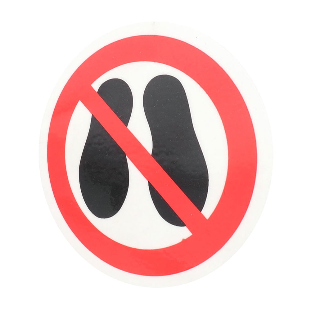 unbranded No Step Here Warning Decal Round Sticker Do Not Step Sign ...