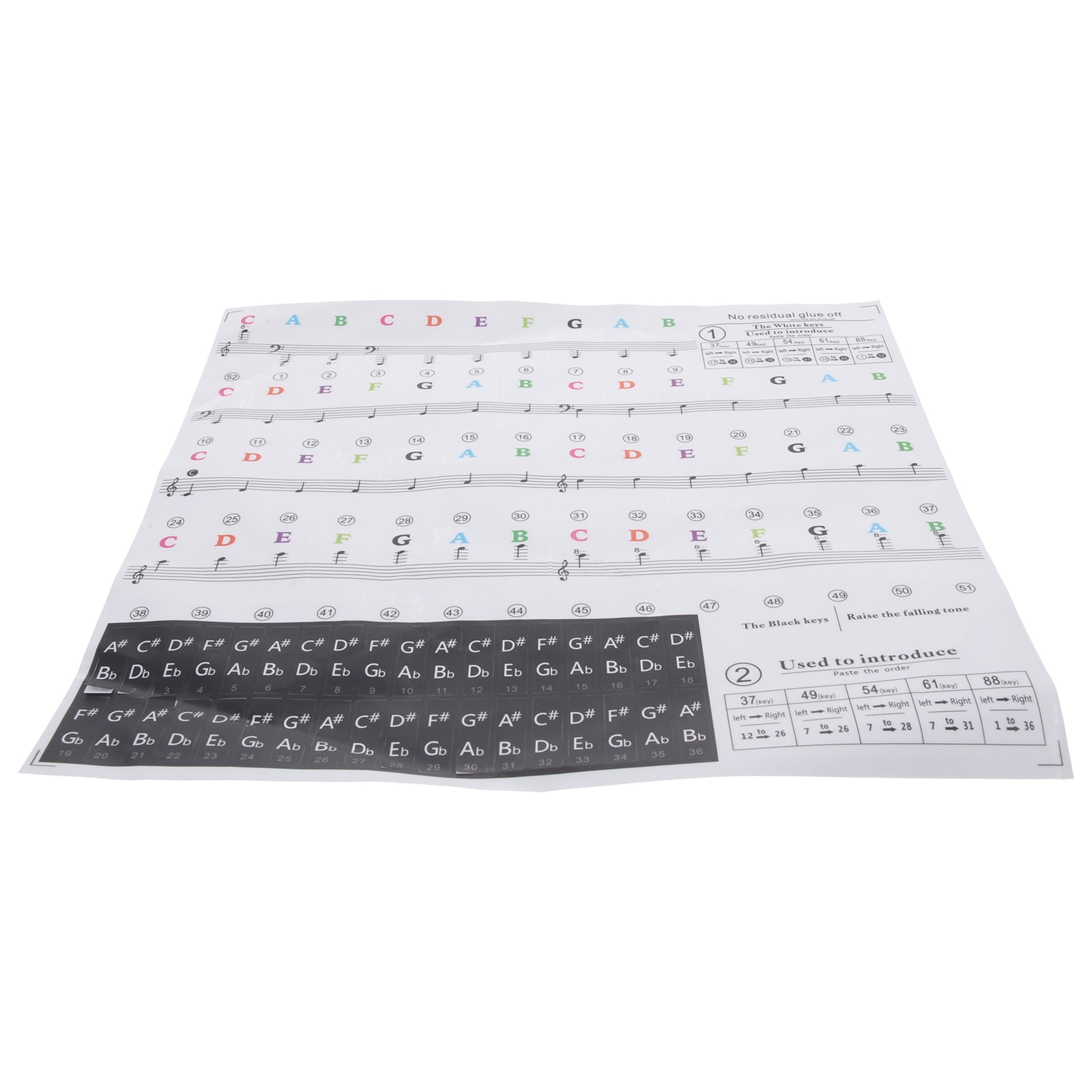 unbranded Electronic Stand Piano Stickers Five-line Notation Self-study ...