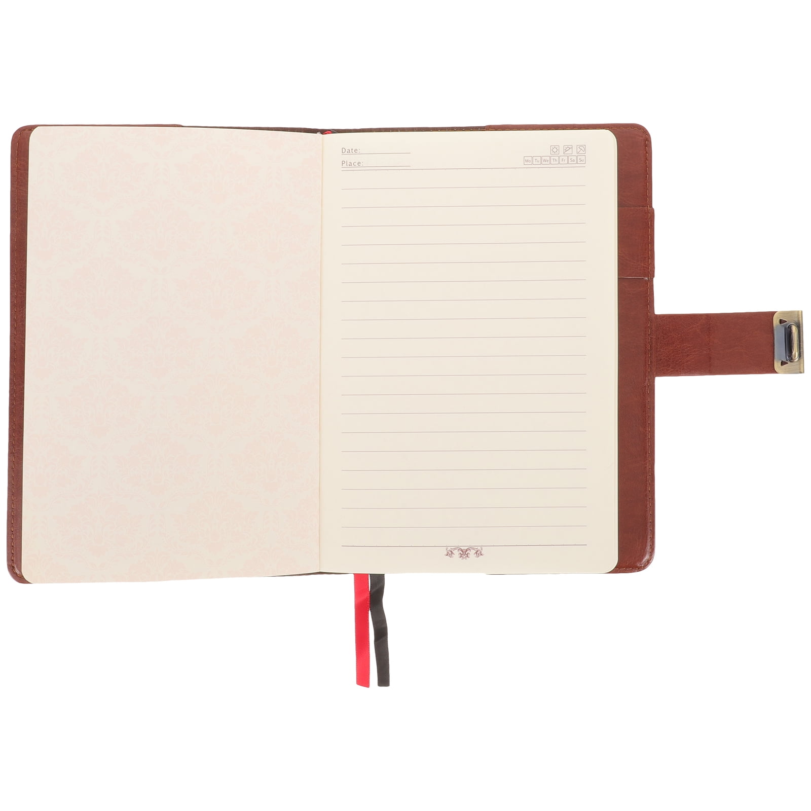 unbranded Notebooks for Women Work Retro Brushed Gold Lock Diary ...