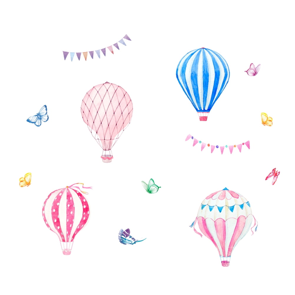 unbranded PVC Removable Hot Air Ballons Wall Sticker Wall Decals ...