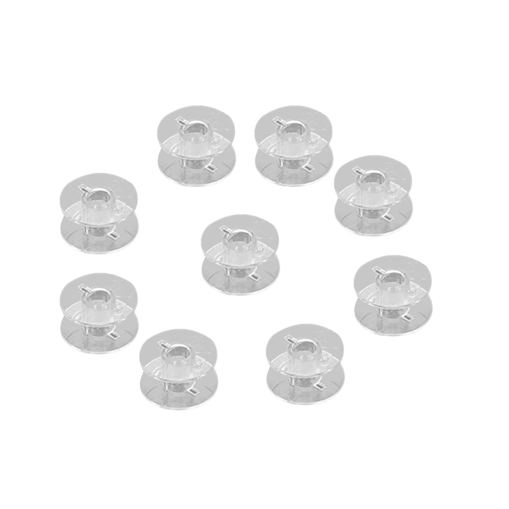 chidgrass Pack of 25 Round End Empty Spools Transparent PC Plastic ...