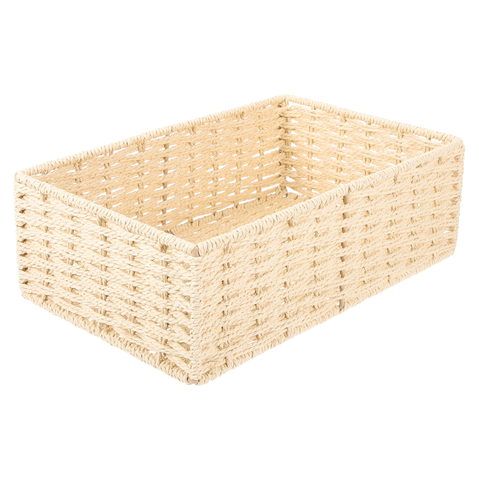 unbranded Paper Rope Basket Storage Wicker Baskets Cubes Organizer ...