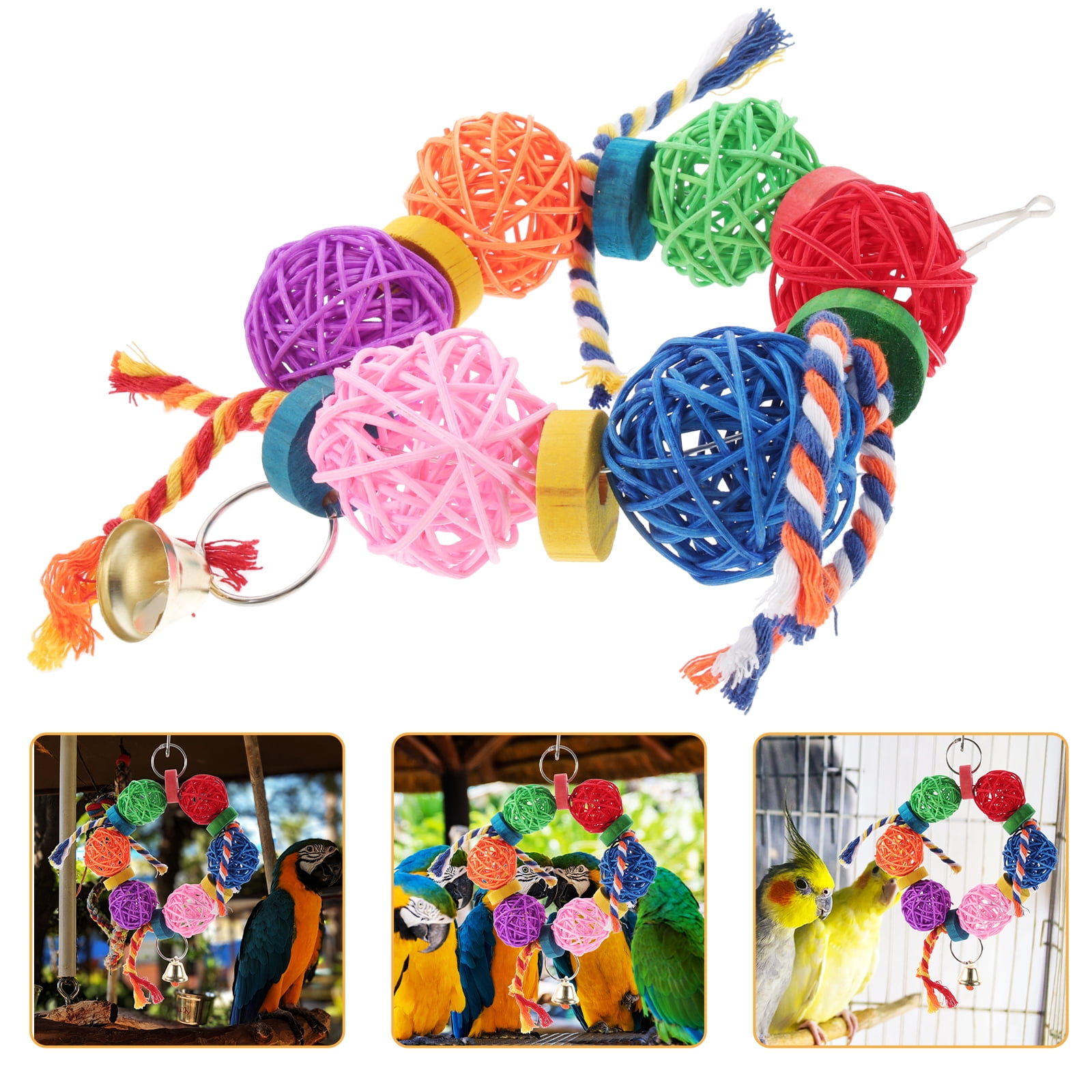 unbranded Parrot Toys Chew Cage Accessories Birdcage Hanging - Walmart.com