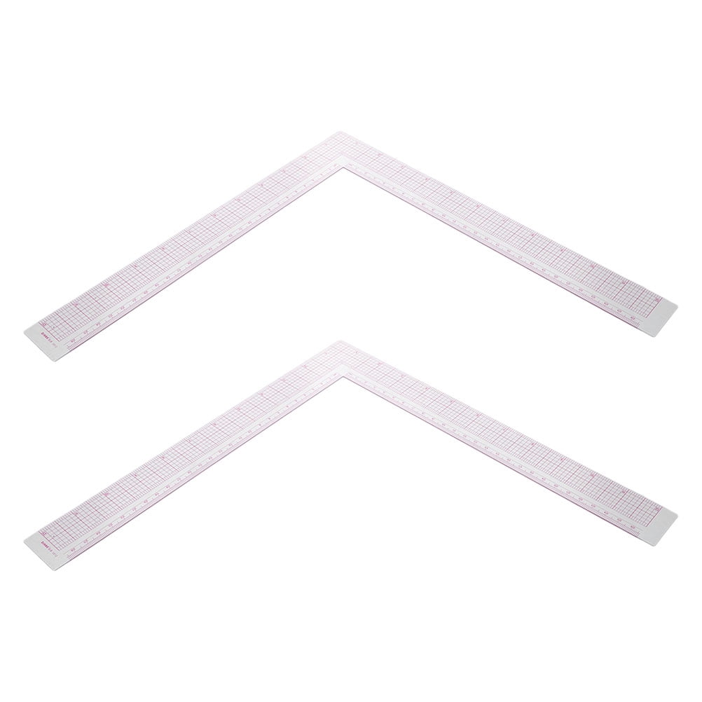 unbranded Pattern Making Tool 2Pcs Transparent Plastic Sewing Ruler for ...