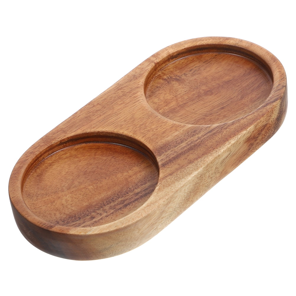 unbranded Pepper Burnisher Tray Salt Pepper Wooden Tray Sauce Bottle ...